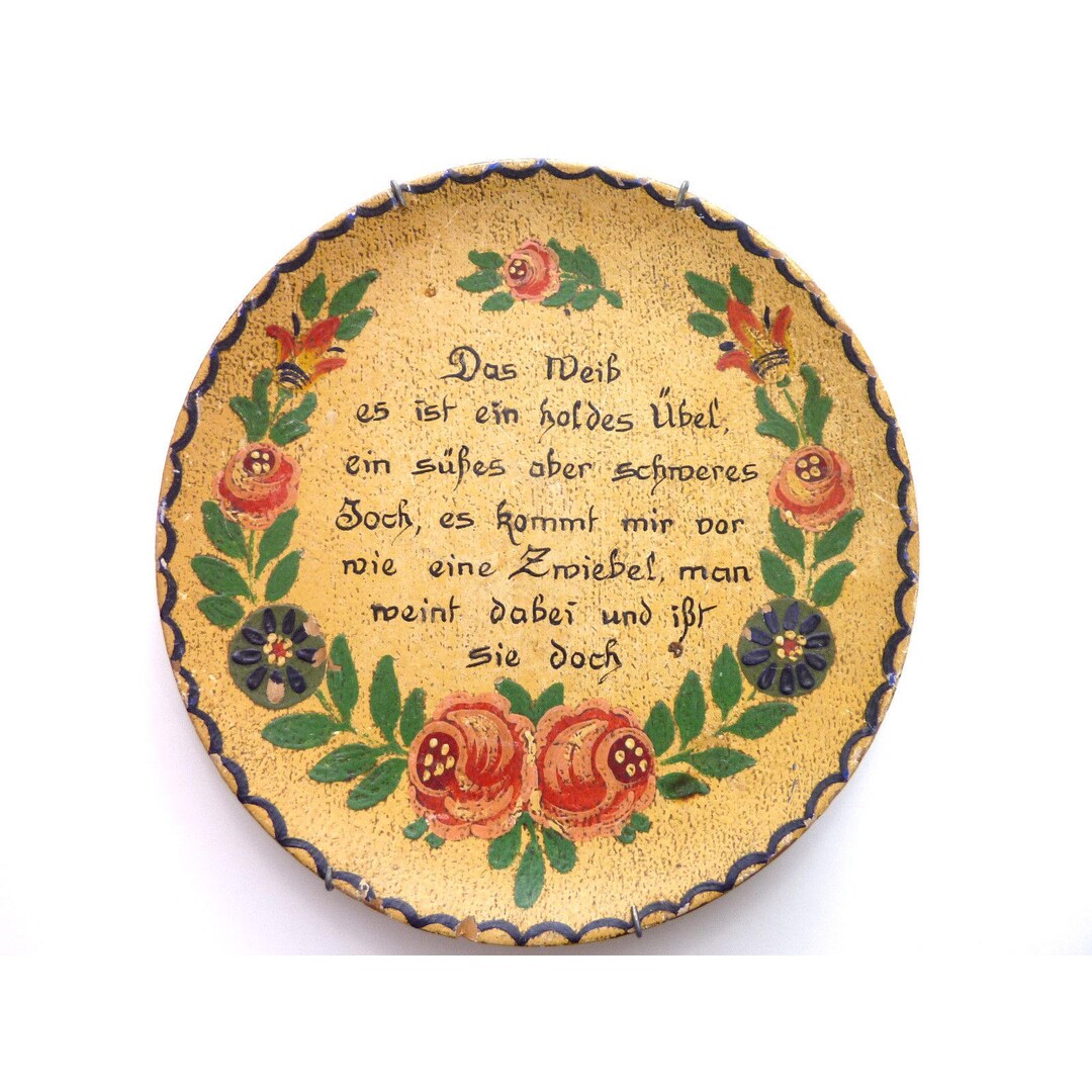 Vintage German Proverb Wood Plate Women is Like an Onion Poem - Etsy