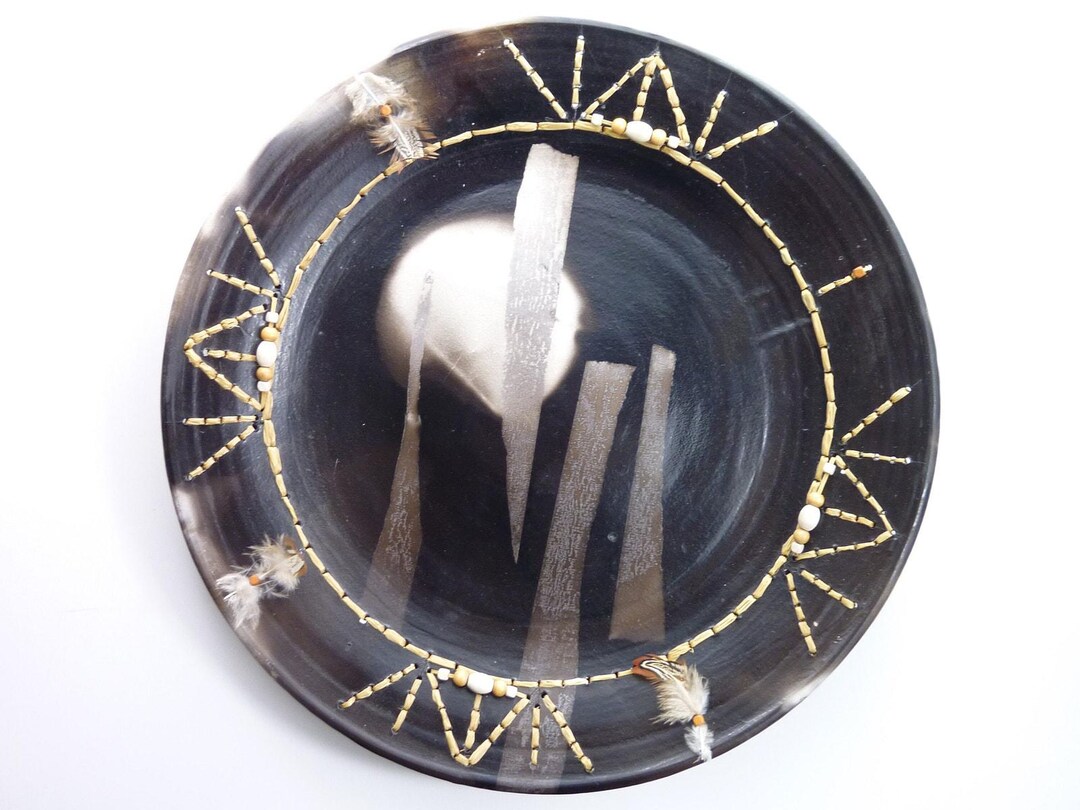 Vintage Ceramic Art Plate Smouldered in Sawdust Signed Victoria S ...