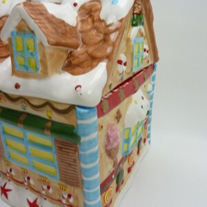 Vintage Gingerbread House Christmas Cookie Jar Ceramic Box With Lid - Etsy
