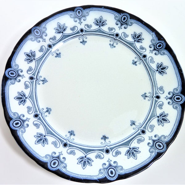 Antique Flow Blue Dinner Plates - Etsy