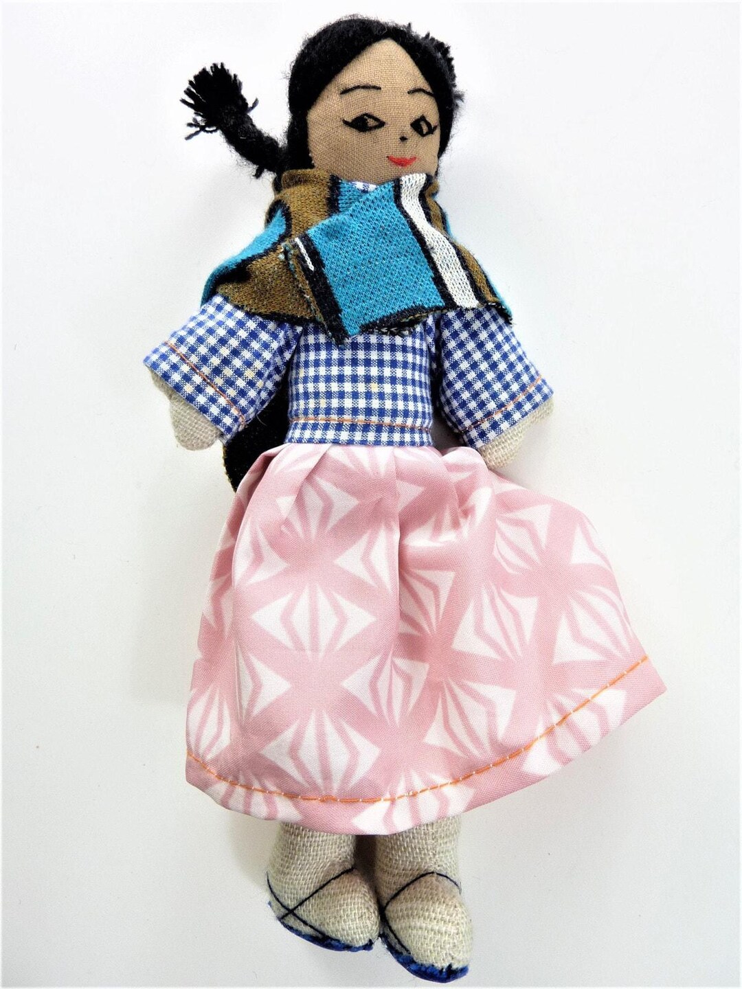 Vintage Artisan Cloth Doll Peru Plush Hand Made Magna Peru Doll Maena ...