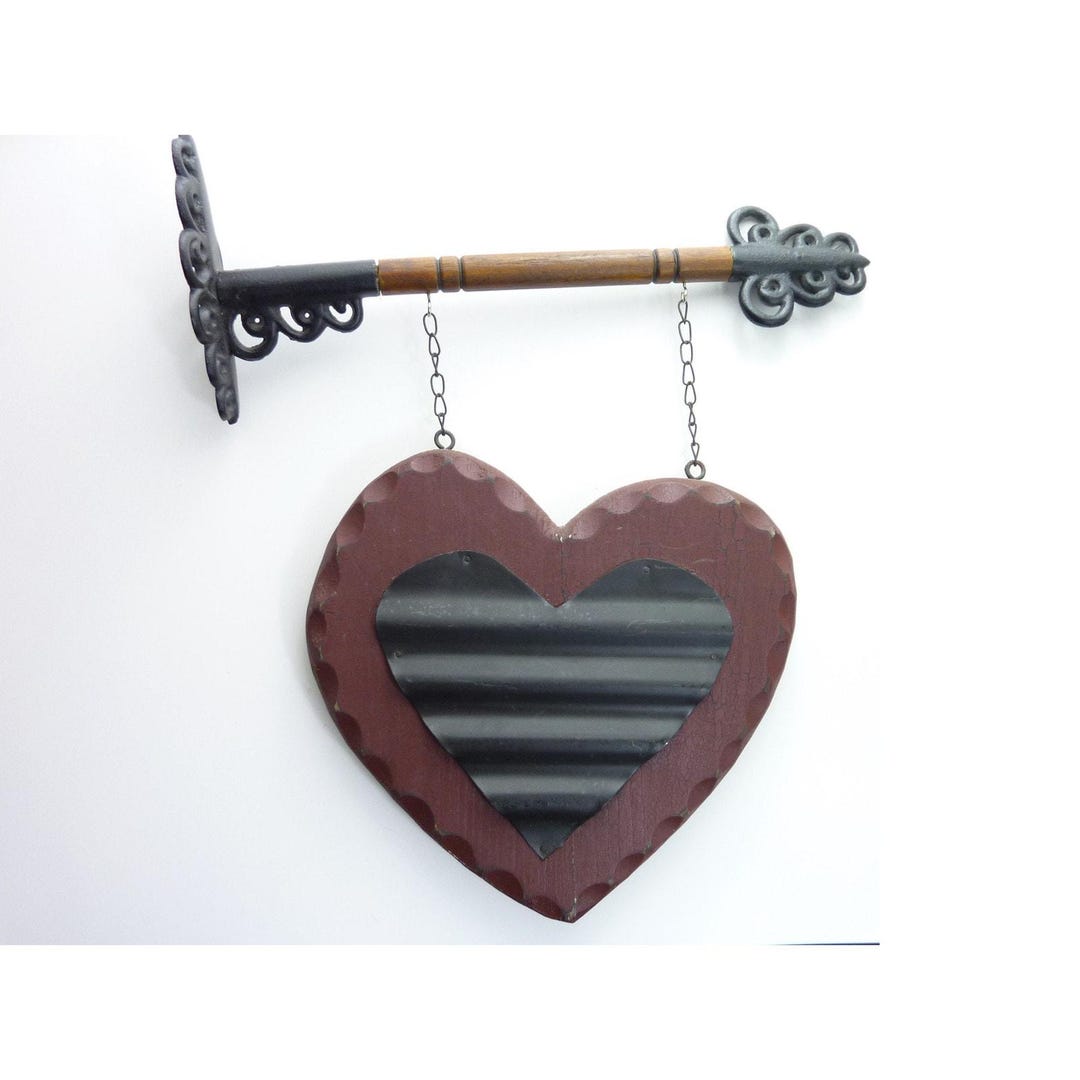 Vintage Wood & Metal Protruding Wall Hanging Sign - Etsy