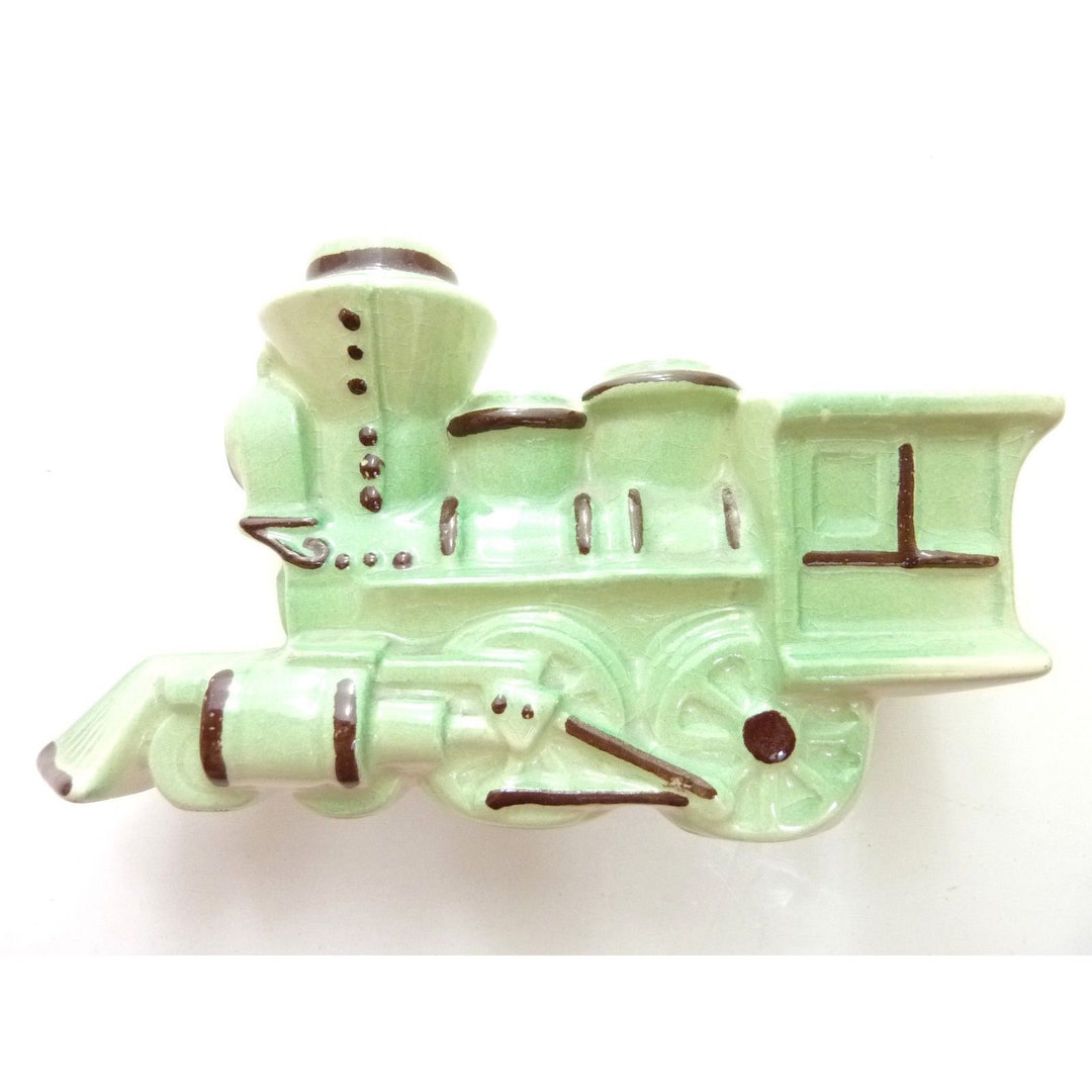 Vintage Ceramic Train Trinket Holder Planter - Etsy