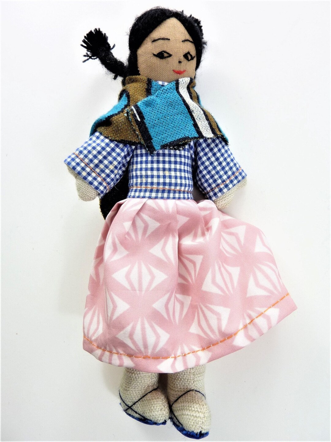 Vintage Artisan Cloth Doll Peru Plush Hand Made Magna Peru Doll Maena ...