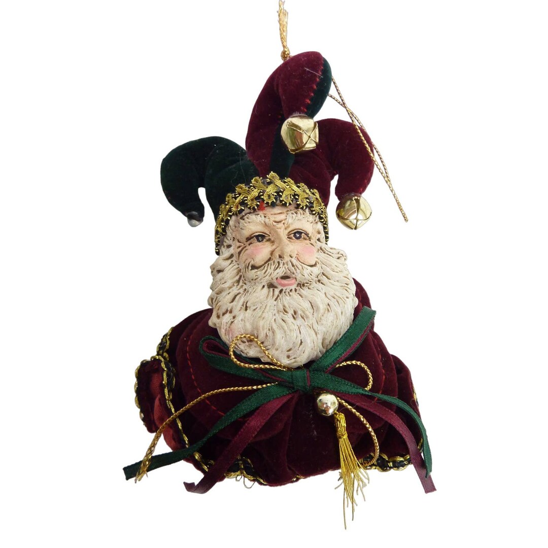Court Jester Santa Claus Christmas Ornament Detailed Rare - Etsy
