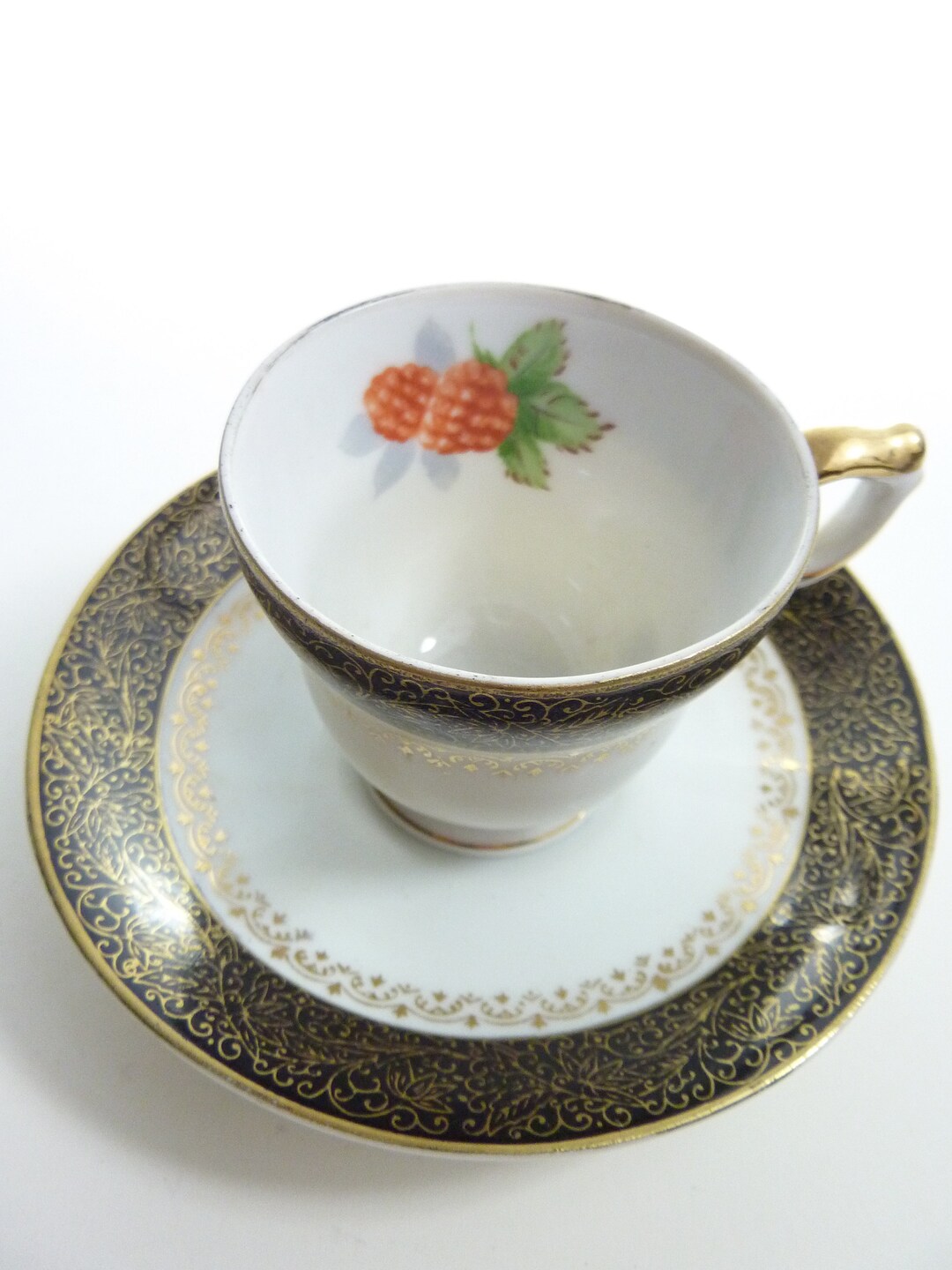 Vintage Teacup Japan Raspberry - Etsy
