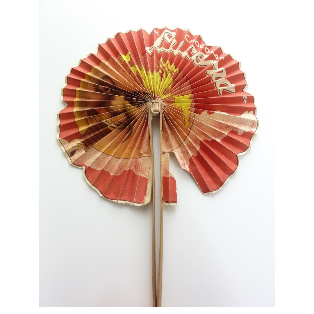 Vintage Advertising Fan Cockade Lucerna Paris World Eating Chocolate - Etsy
