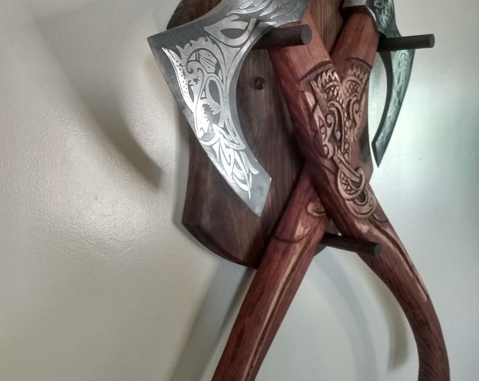 Pair of Axes Wall Display - Etsy