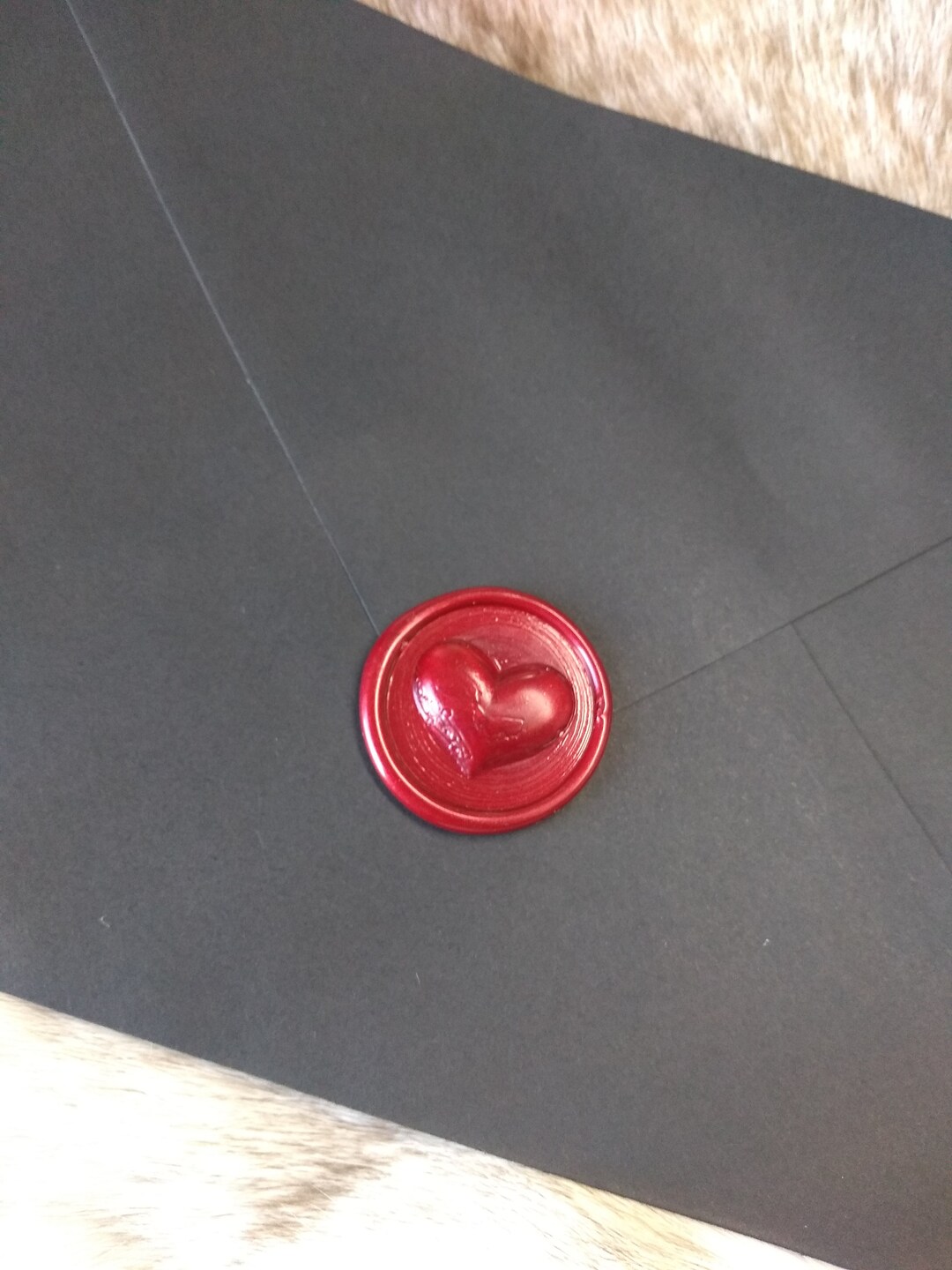 Red Heart Wax Seal with Sticker Application Set of 5 - Etsy