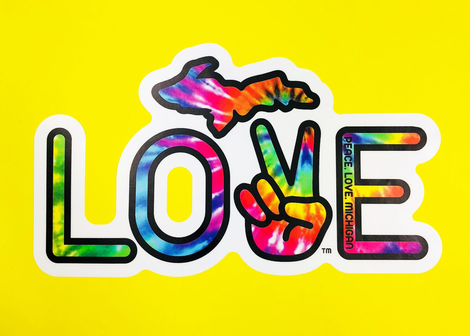 Peace Love Michigan Decal - Etsy