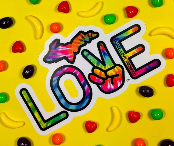 Peace Love Michigan Decal - Etsy