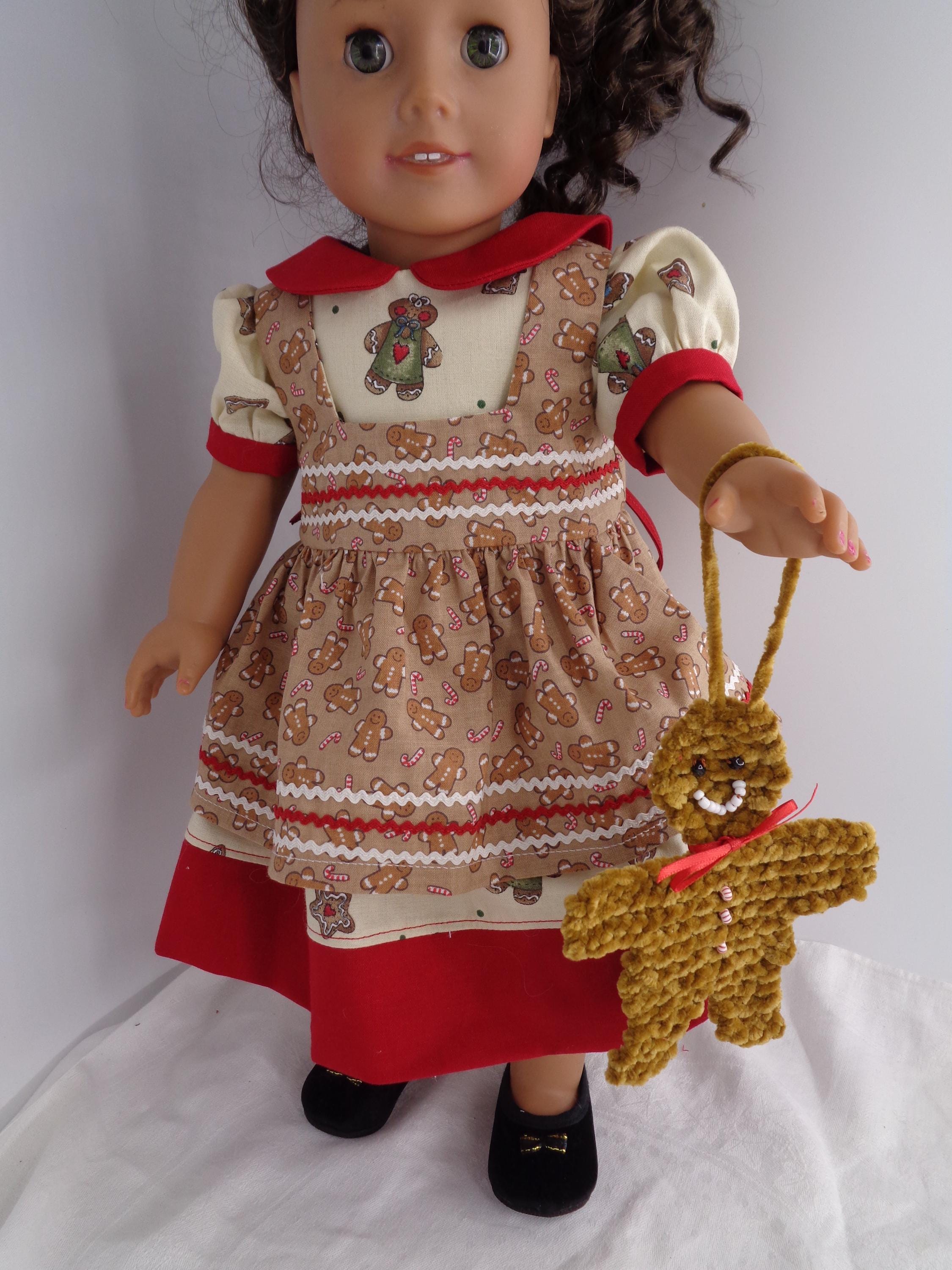 Gingerbread Print Dress and Apron for American Girl Dolls - Etsy