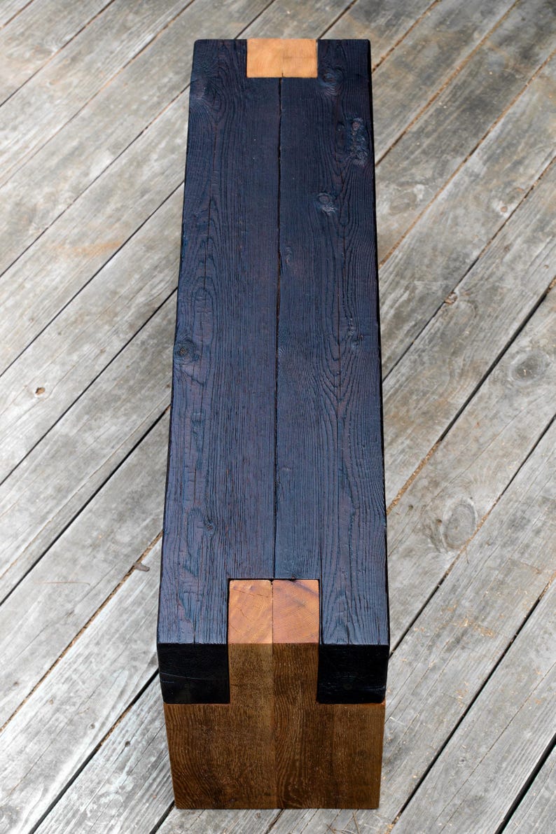 Custom Cedar Shou Sugi Ban Wood Bench - Etsy