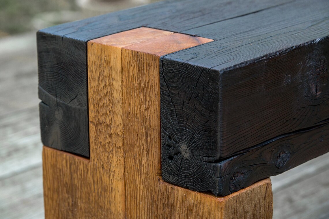 Custom Cedar Shou Sugi Ban Wood Bench - Etsy