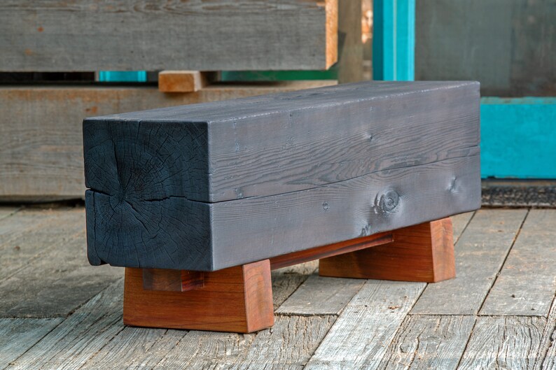 Outdoor Shou Sugi Ban Bench Coffee Table Modern Rustic - Etsy