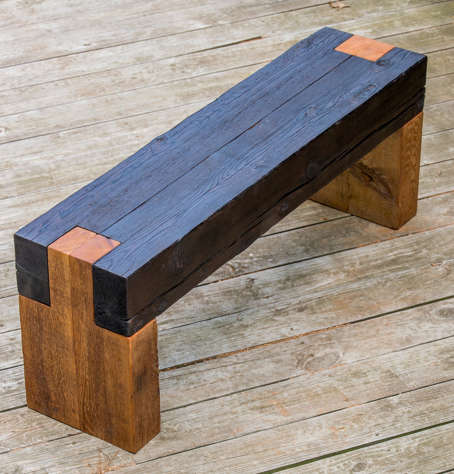 Custom Cedar Shou Sugi Ban Bench - Etsy