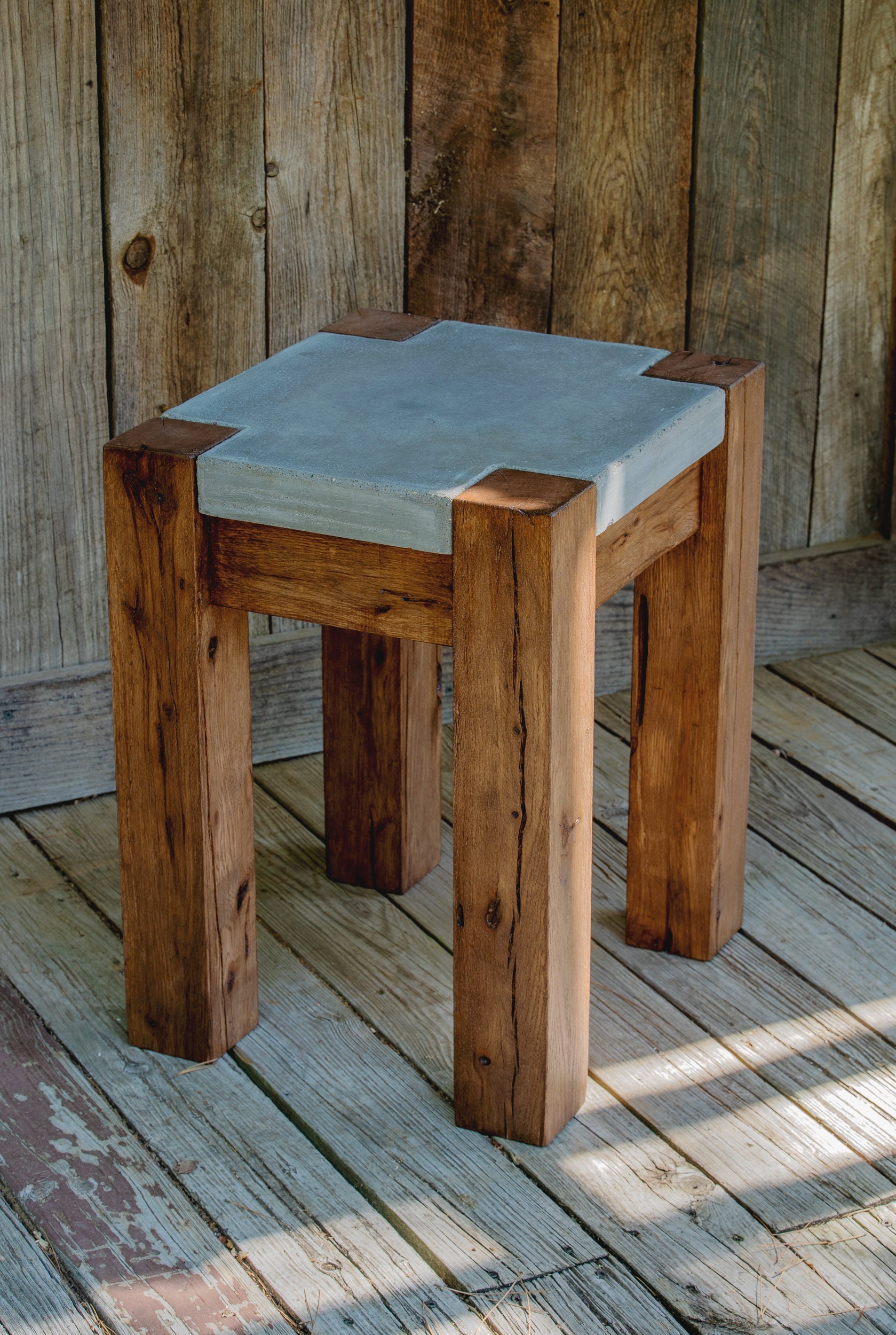Concrete Side Table Modern Rustic End Table - Etsy