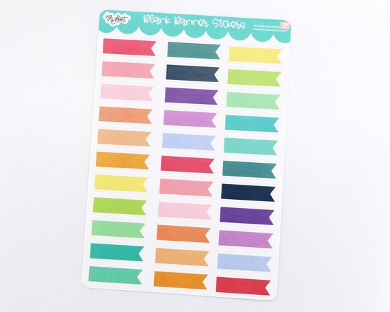 Matte Removable Labels Warm Colorful F0046 || Ombre Weekend Banner ...