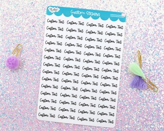 Custom Text Planner Sticker - Etsy
