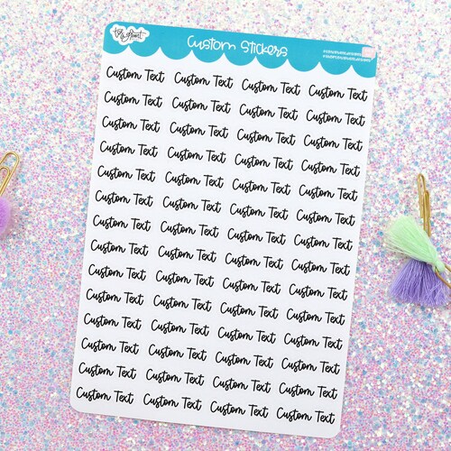 Custom Word Stickers Custom Text Personalized Labels for - Etsy