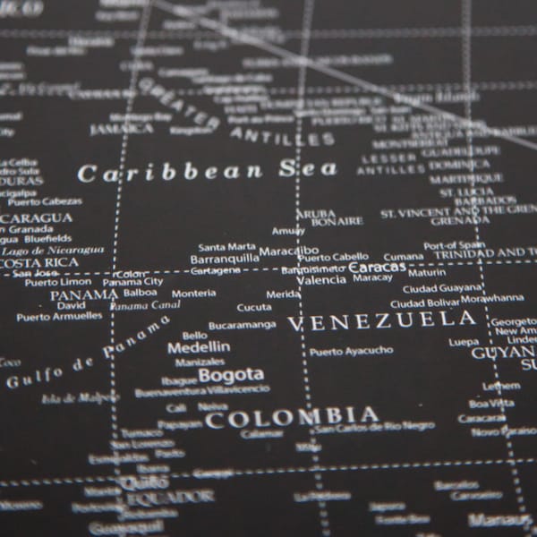 World Text Map - Etsy