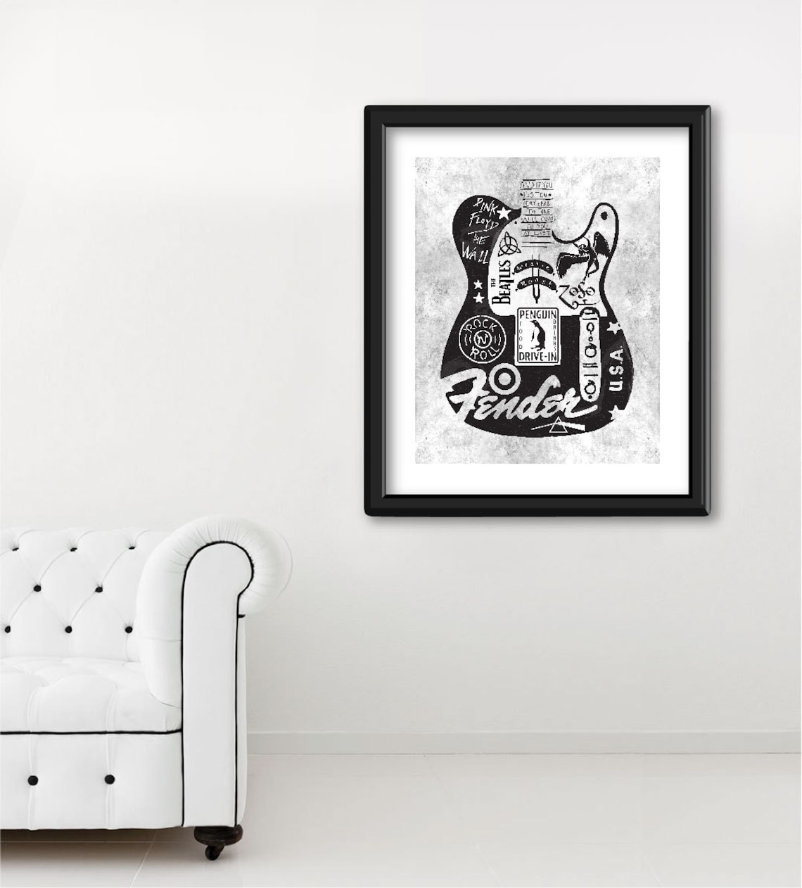 Music Art, Rock N Roll Art, Classic Rock, "fender" - Etsy