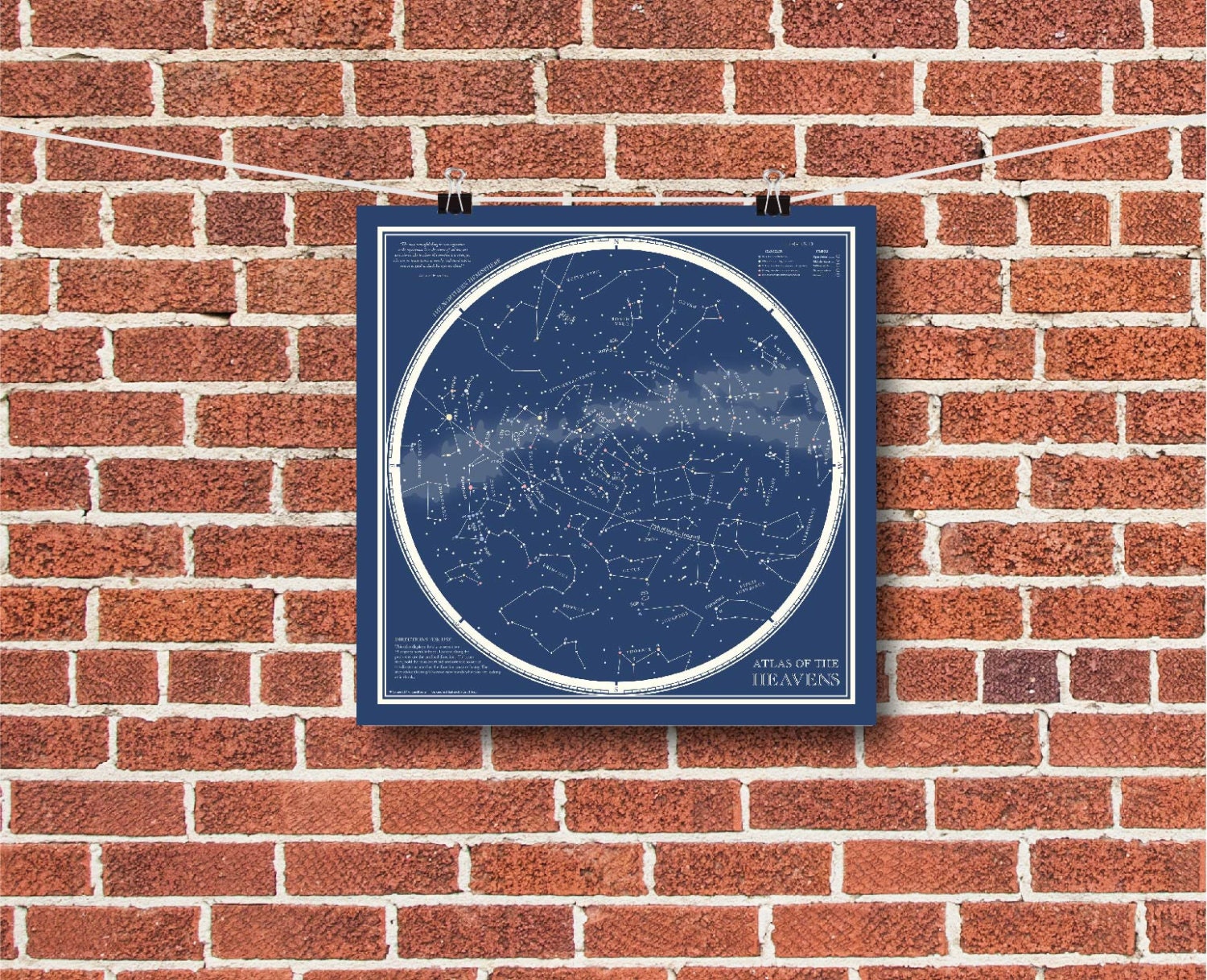 Astronomy Art, Star Art, Star Chart, Constellation Print, "atlas of the ...
