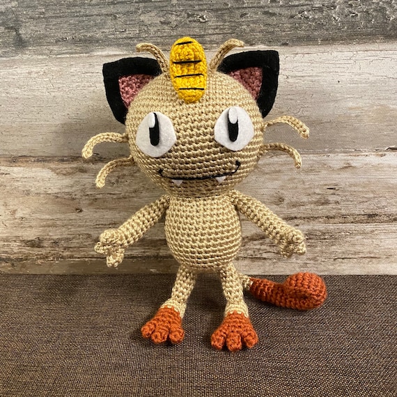 Meowth inspired by Pokemon Crochet Amigurumi | Etsy