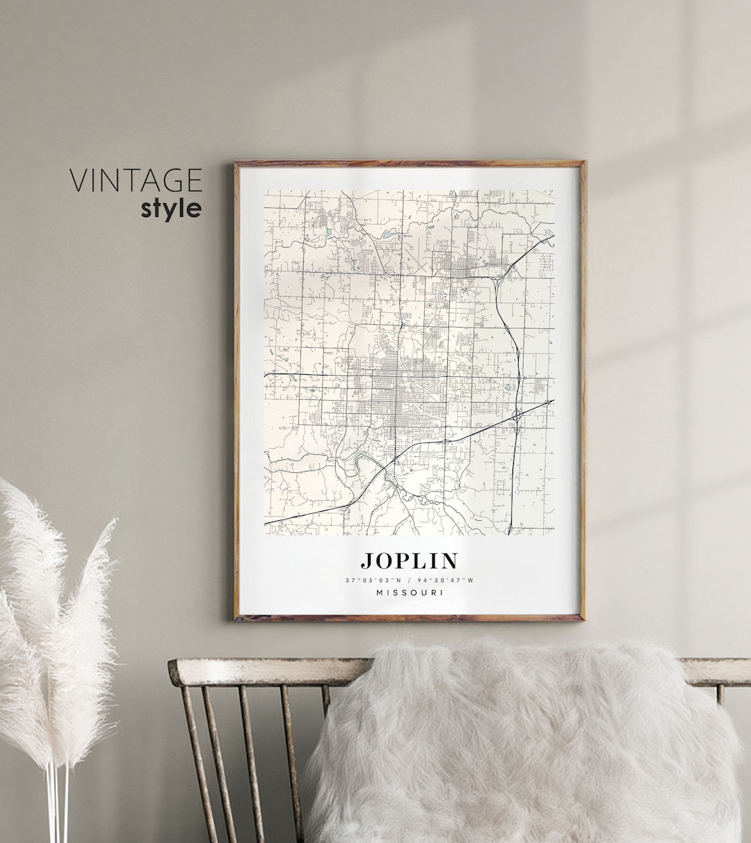 Joplin Missouri MO Map Joplin City Map Joplin Print Joplin - Etsy