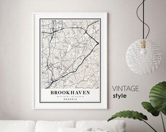Brookhaven Ga Map - Etsy