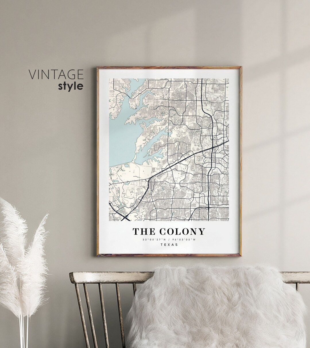 The Colony Texas TX Map the Colony City Map the Colony - Etsy