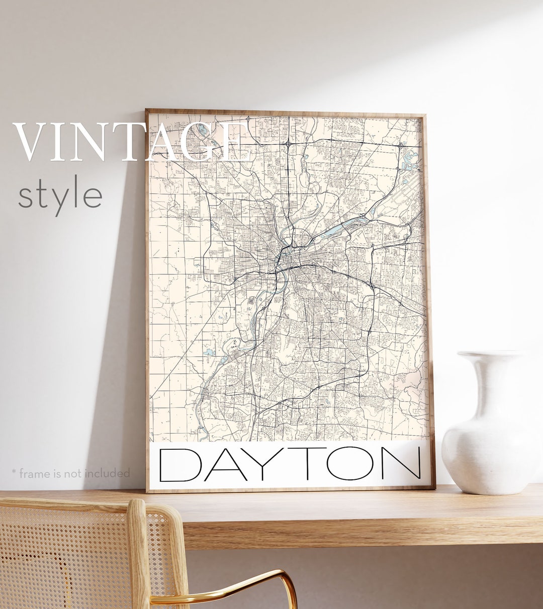 DAYTON Map Wall Art, individuelles Poster in modernem Design ...