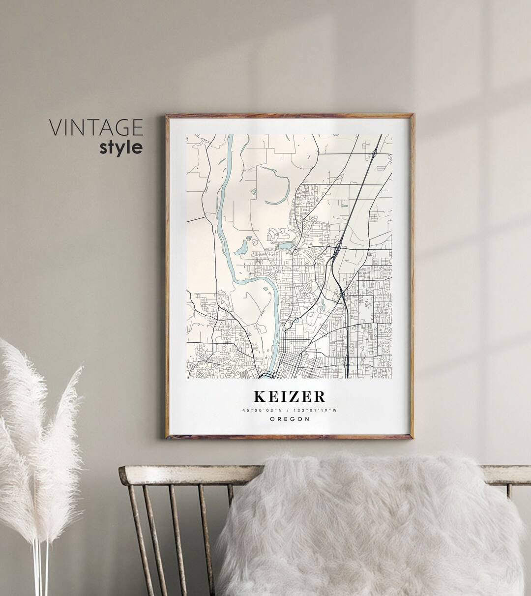 Keizer Oregon OR Map Keizer City Map Keizer Print Keizer - Etsy
