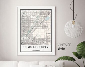 Commerce City Map - Etsy