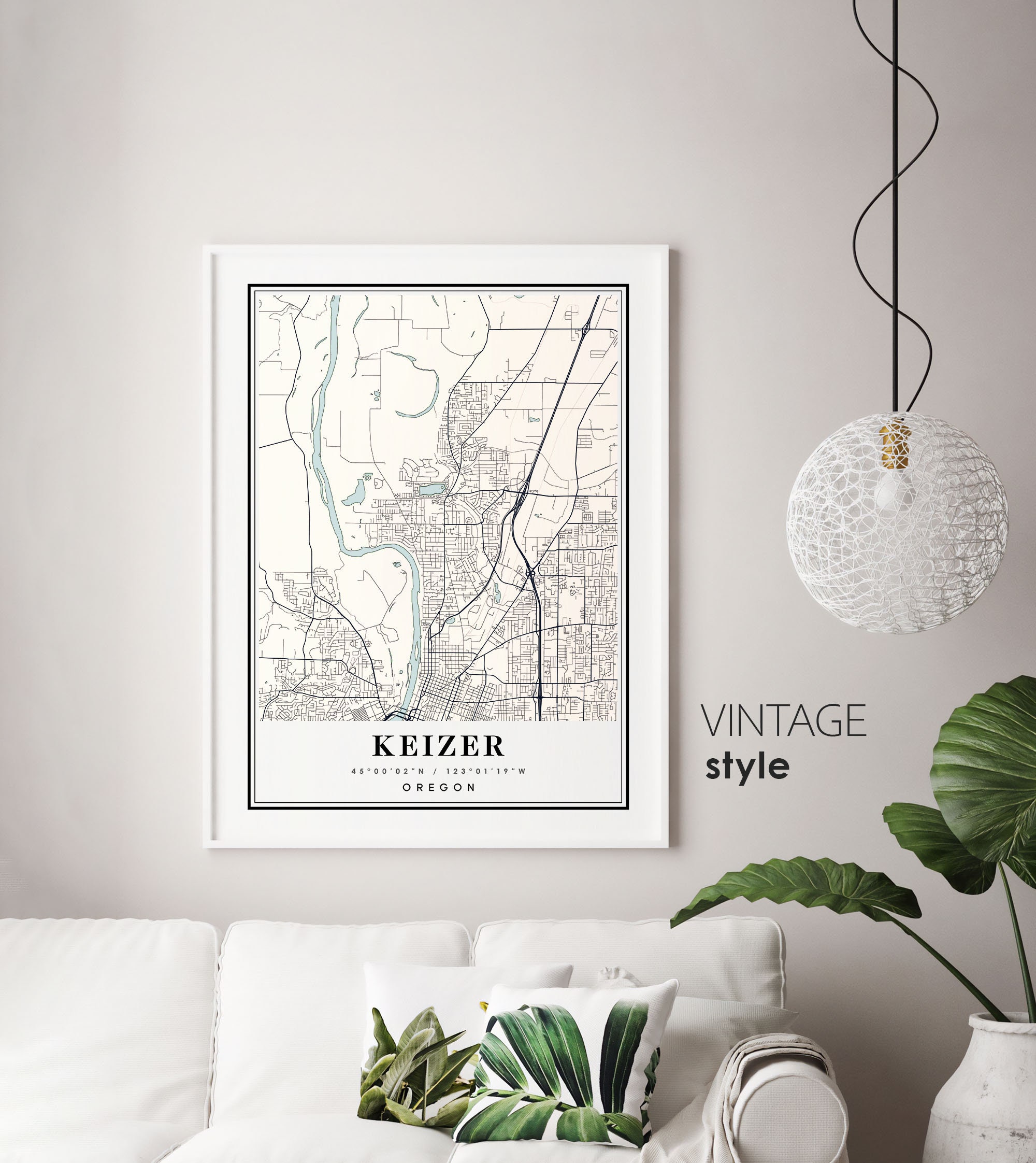 KEIZER Map Keizer Oregon City Map Keizer OR Print Keizer - Etsy