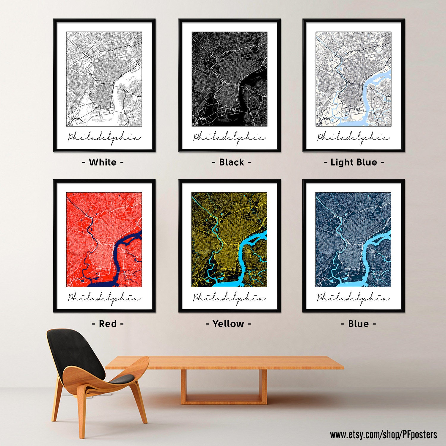 Set of 3 City Maps Multiprint Discount - Etsy