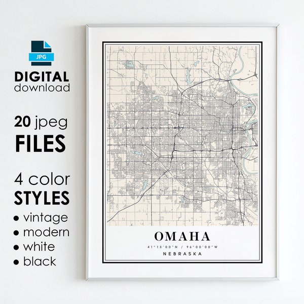 Omaha Map - Etsy