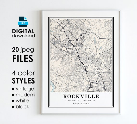 City Of Rockville Maryland Map Maps Of Rockville Maryland
