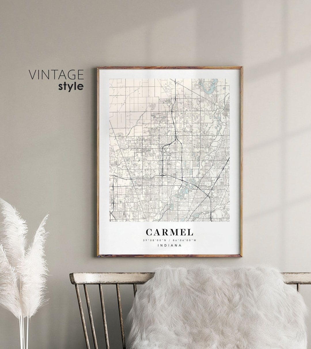 Carmel Indiana IN Map Carmel City Map Carmel Print Carmel - Etsy