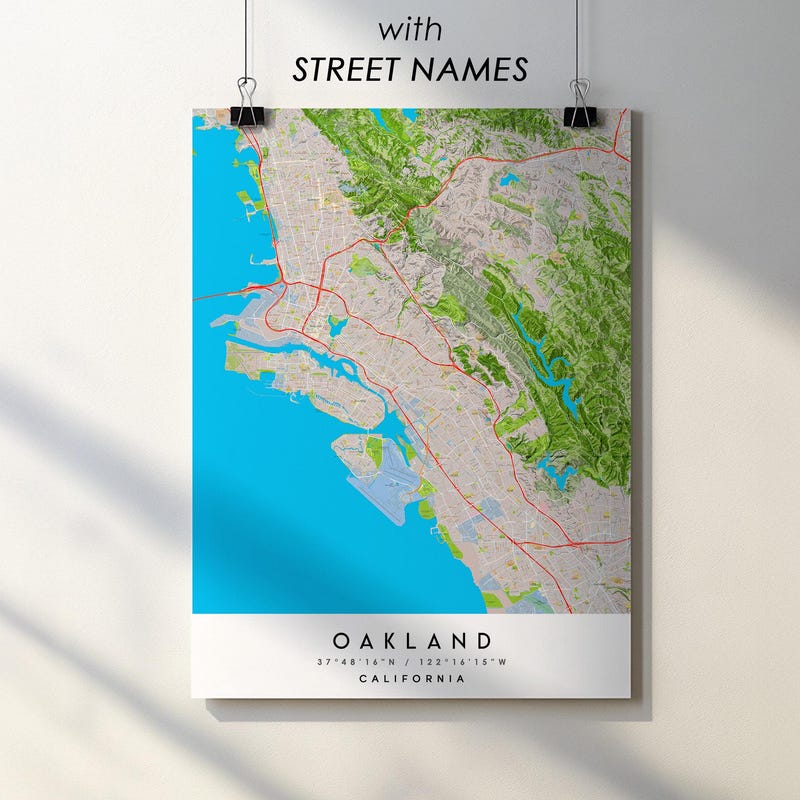 Oakland Map - Etsy