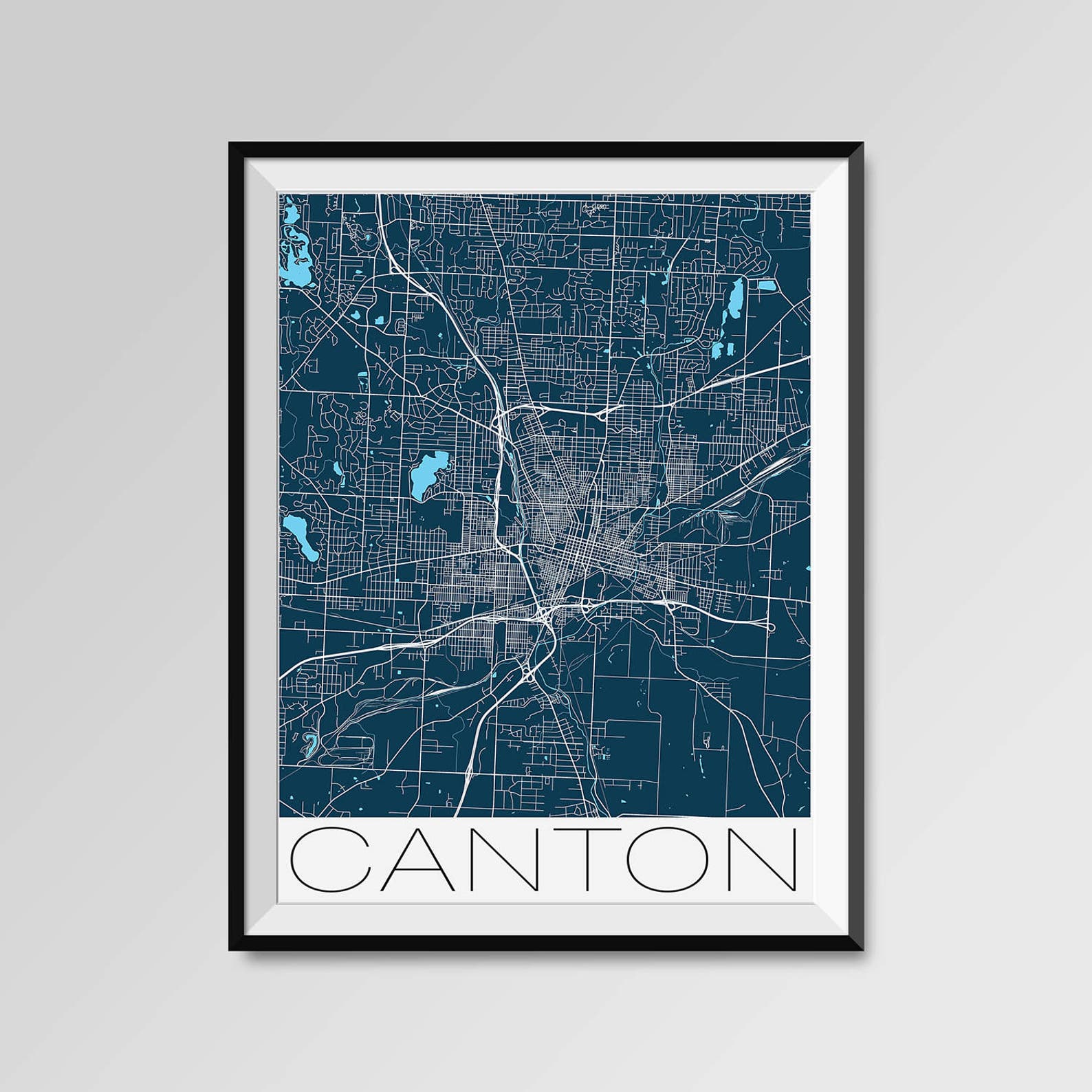 CANTON Ohio Map Canton City Map Print Canton Map Poster | Etsy