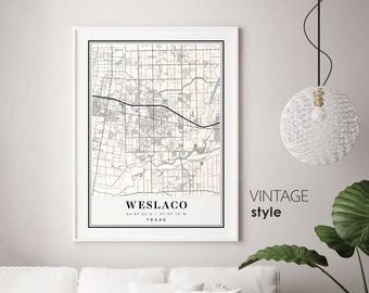 Weslaco Tx Map - Etsy