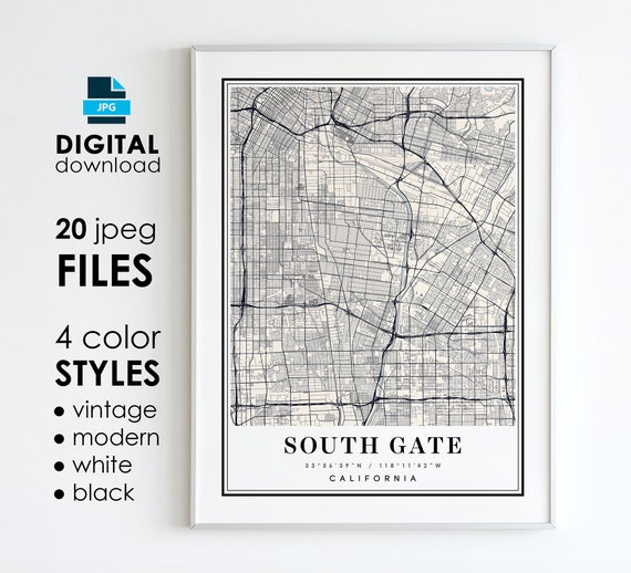 Map Of South Gate California Best Hikes And Trails In South Gate Park