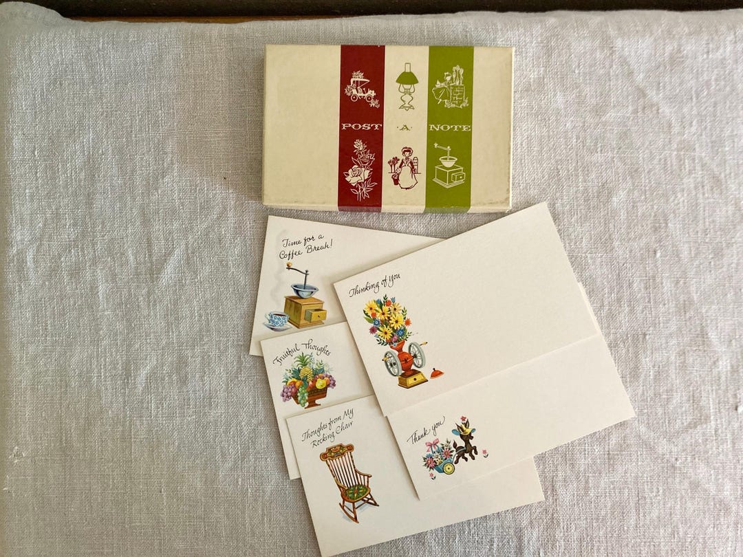 Vintage Set of Assorted Note Cards by Current, Post A Note Post Cards ...