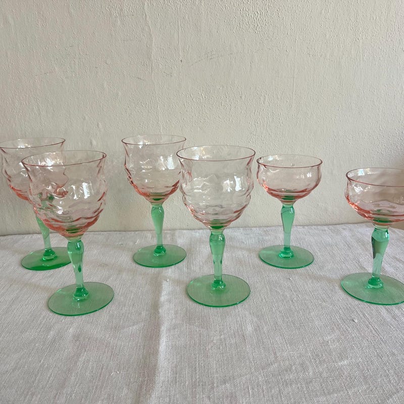 Uranium Sherbert Glasses - Etsy