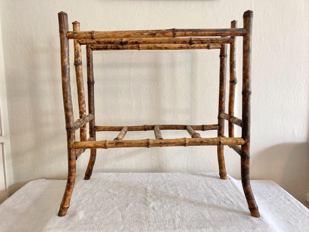 Antique Victorian Tortoise Shell Bamboo Magazine Rack, Late 19th ...