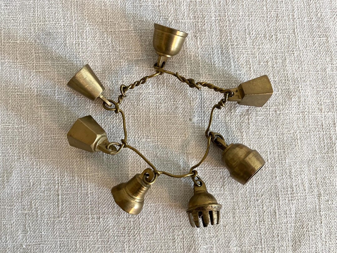 Collection of Small Brass Bells, 7 Mini Indian Gold Bells - Etsy
