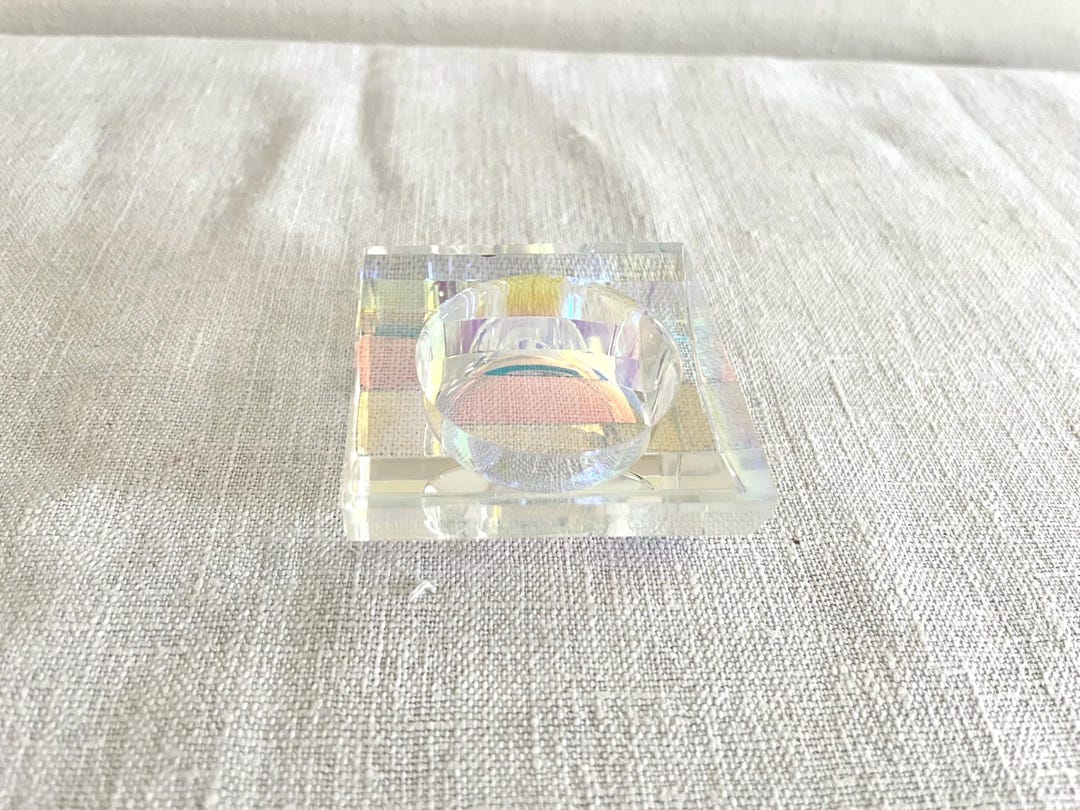 Vintage Oleg Cassini Crystal Prism Votive Candle Holder - Etsy