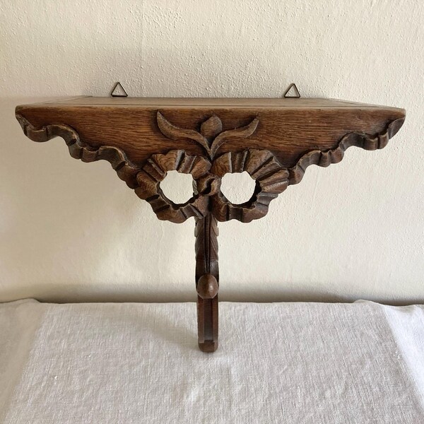 Carved Wood Shelf - Etsy