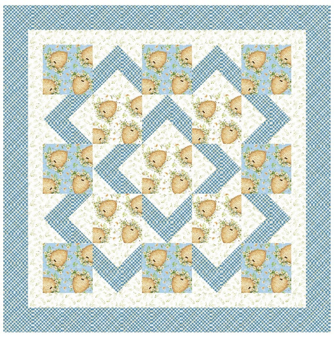 Around the Square Quilt Pattern, Perfect for Large Print Fabrics or ...